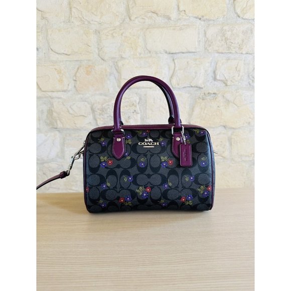 Coach | Bags | Coach Country Floral Medium Rowan Satchel Crossbody ...